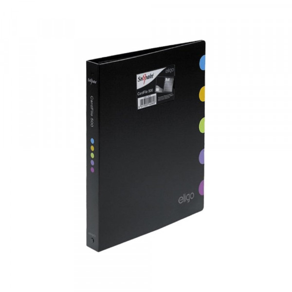 Snopake Album za 500 vizit kartica A4 Snopake Eligo, crni