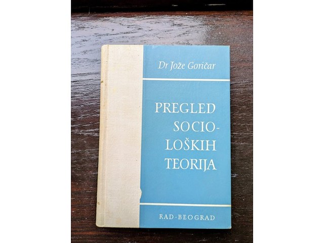 Pregled socioloških teorija - dr Jože Goričar