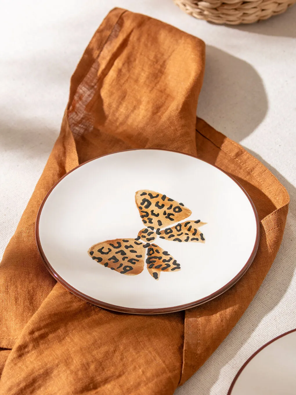 LCW HOME Keramički Tanjir Za Tortu Sa Mašnom, Pakovanje Od 4 Komada, 16 Cm