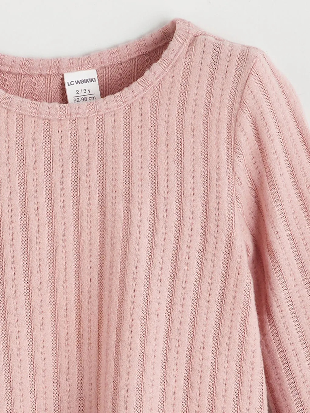 LCW Kids Majica Sa Okruglim Izrezom I Detaljima Volana Za Devojčice