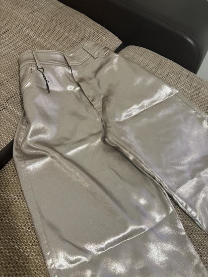 Zara metalic bronzane pantalone NOVO