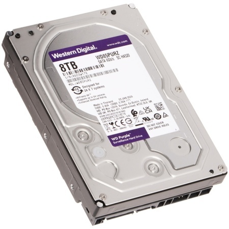 HDD 8 TB WESTERN DIGITAL Purple WD85PURZ, 256MB, 5640 rpm, za video nadzor, SATA 3