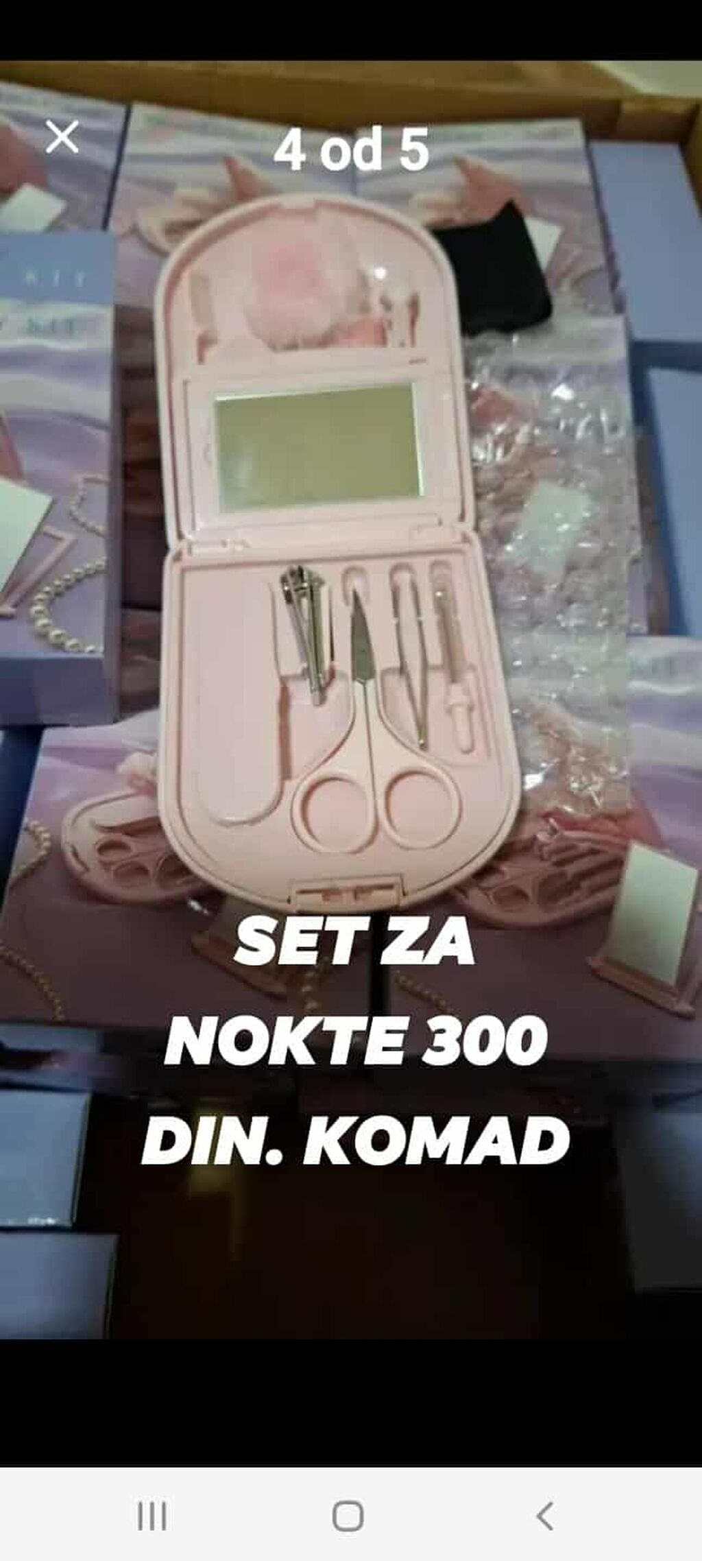 Kozmetički setovi i šminka: - Komplet za negu noktiju u kompaktnoj