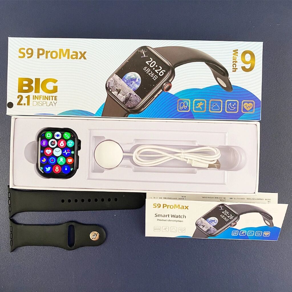 S9 ProMax Smart Watch – veliki 2.1" “Infinite” displej