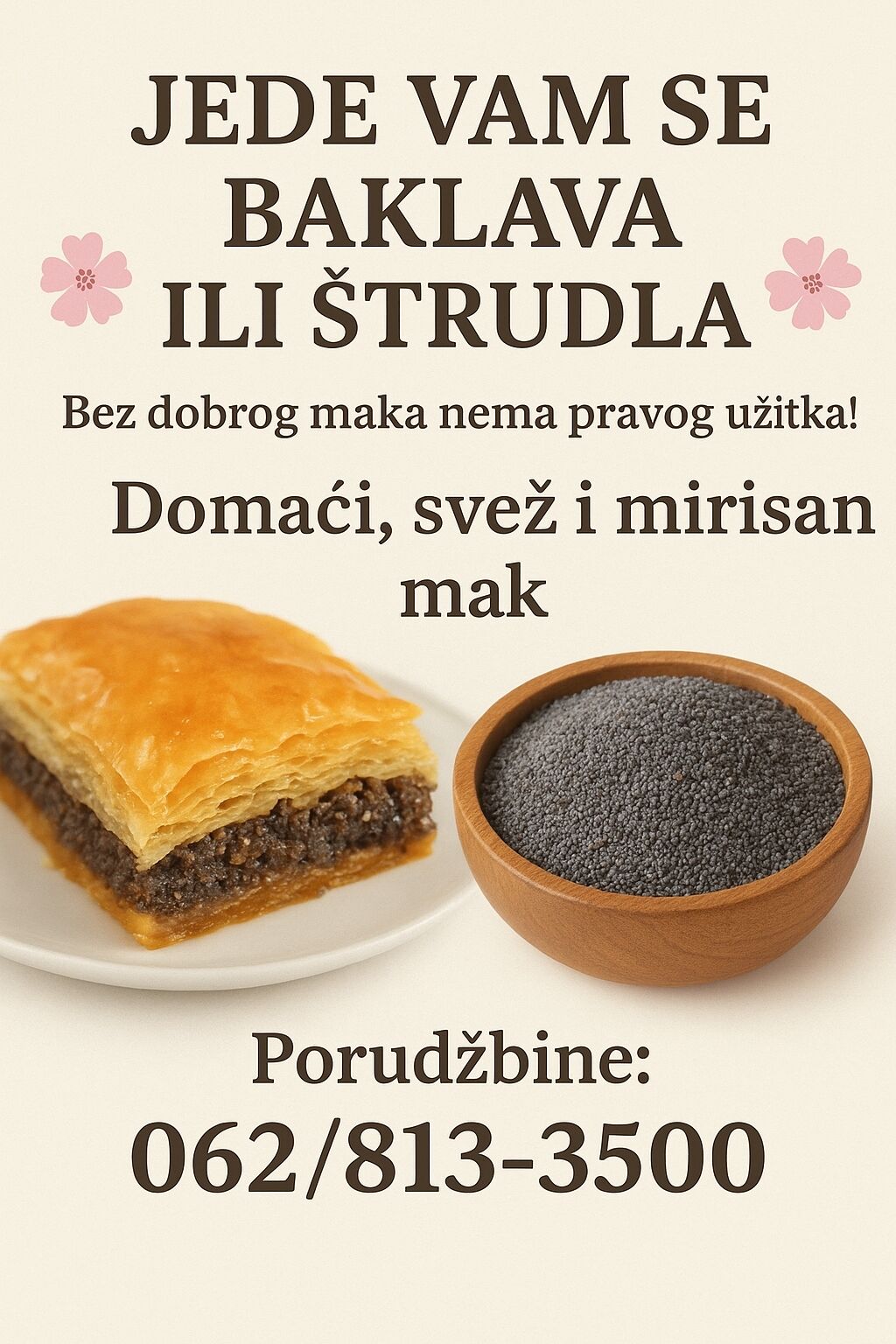 Prodaja domaćeg maka – svež, mirisan i kvalitetan, idealan za baklave