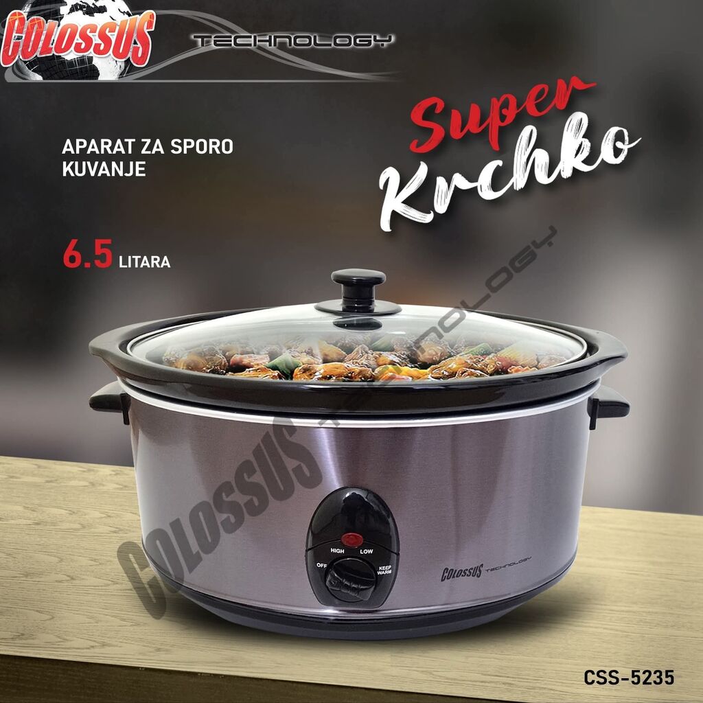 Aparat za sporo kuvanje krčko 6.5L Zapremina 6,5 litara Snaga 320W