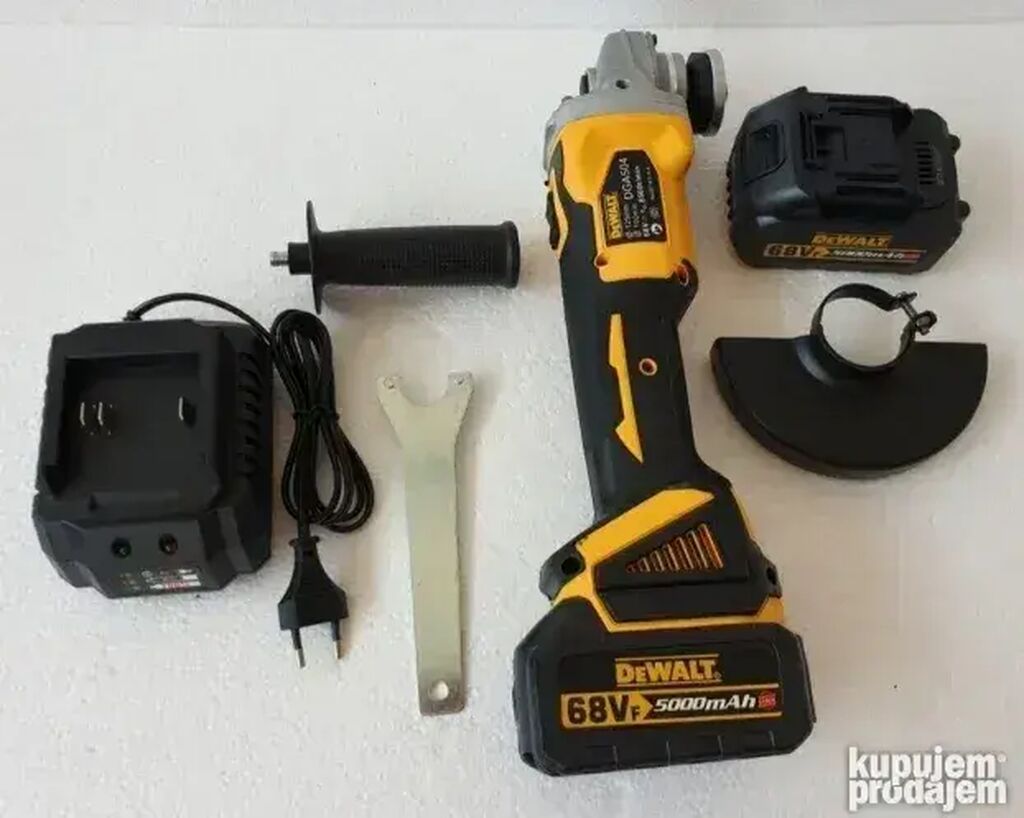 Nova Aku Brusilica DEWALT sa Dve Baterije u KoferuModel: DGA504Snaga
