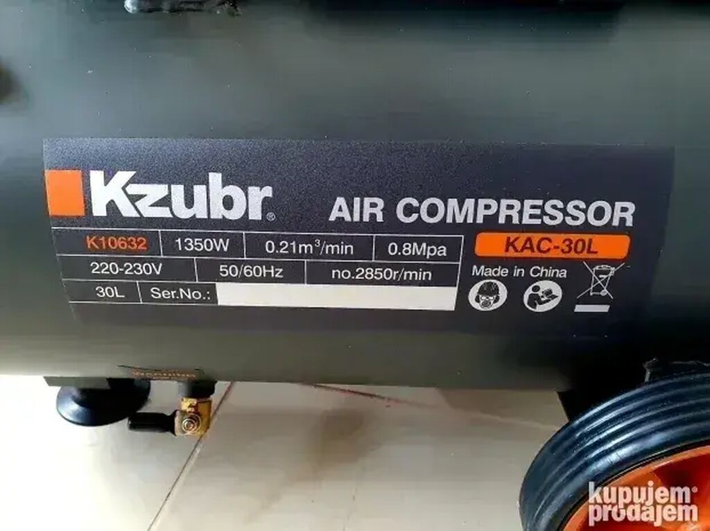 KZUBR Kompresor za Vazduh – Model KDAC-30L-BM   ️   Predstavljamo nov i