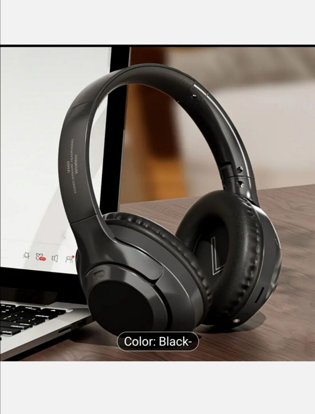 Bežične stereo slušalice – boja: crna - Preko-uhu (over‑ear) dizajn