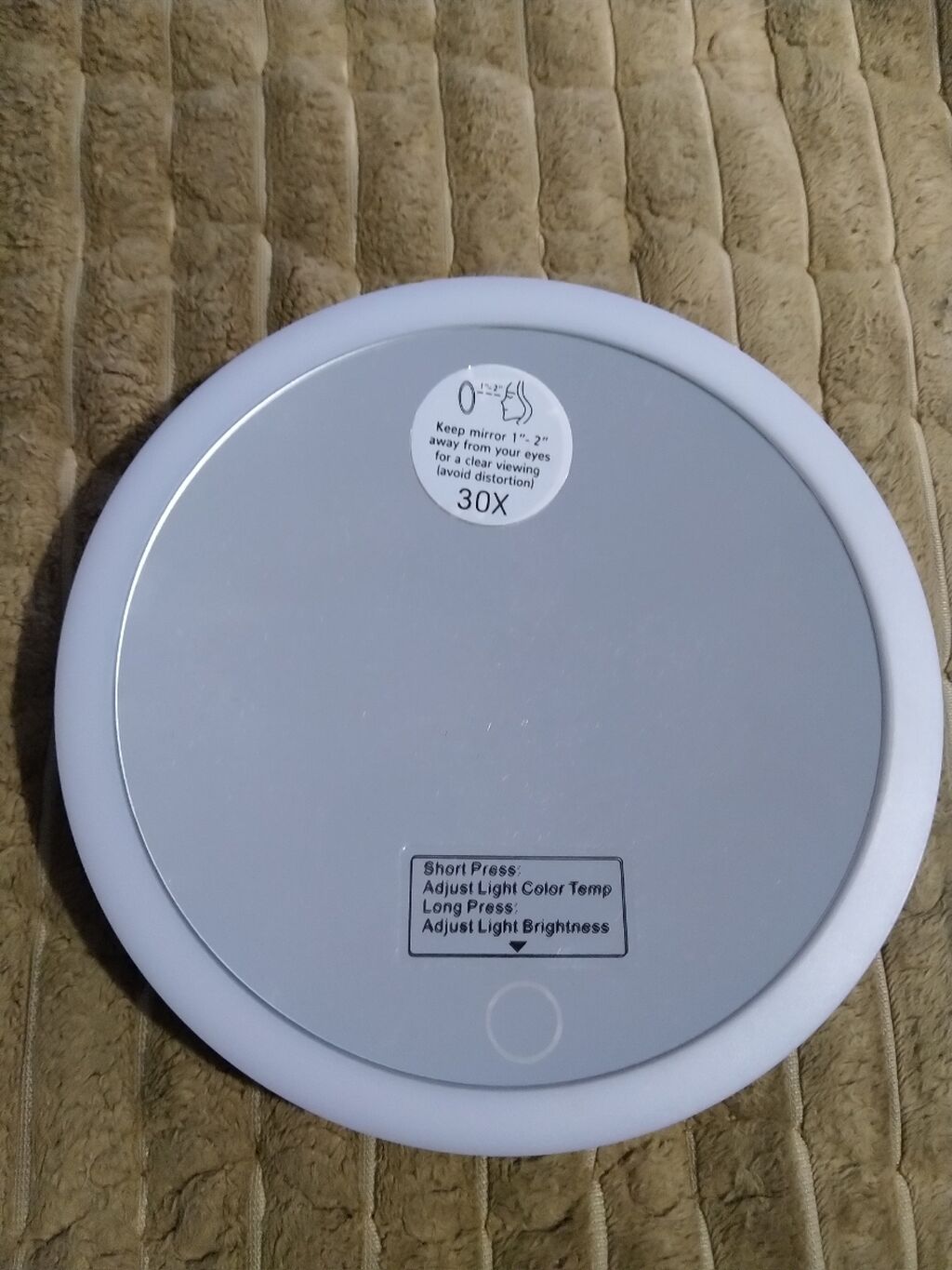 LED kozmetičko ogledalo sa uvećanjem 30x + bežične mono slušalice sa