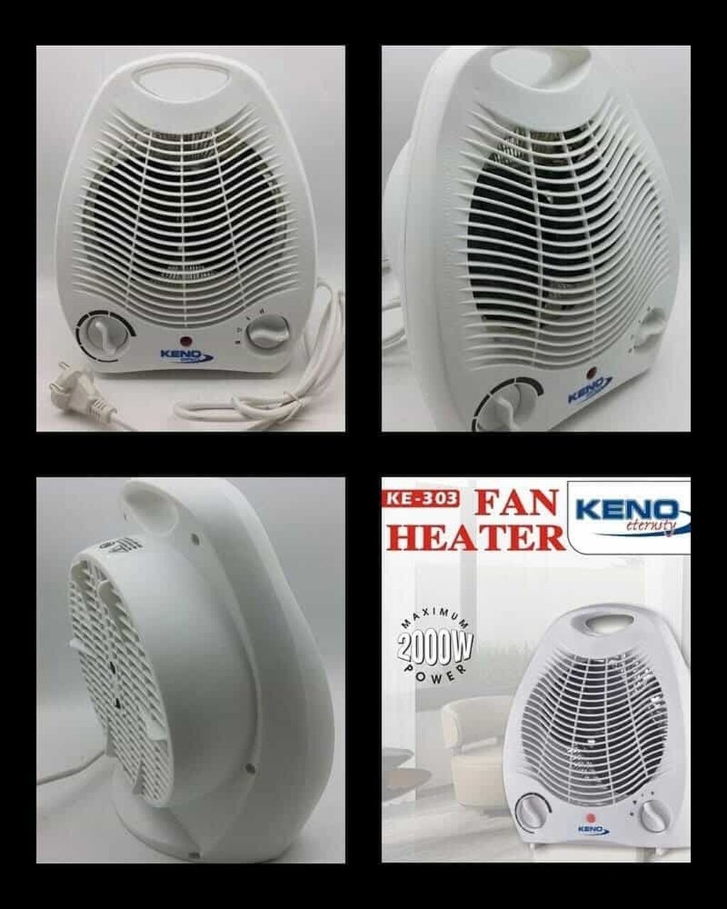 KENO Grejalica sa ventilatorom 2000W je praktičan uređaj za održavanje