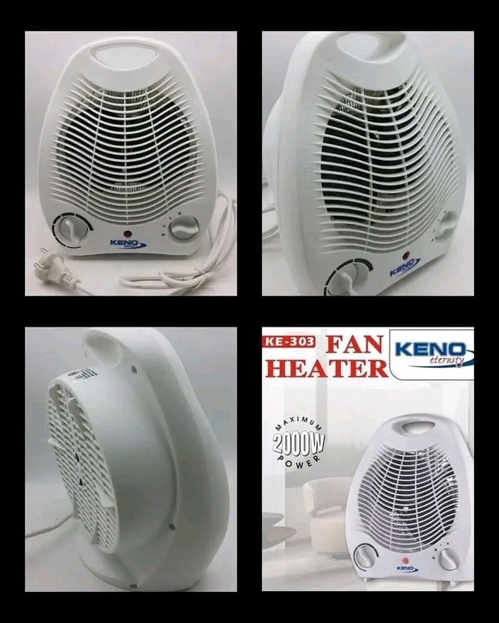 KENO Grejalica sa ventilatorom 2000W je praktičan uređaj za održavanje