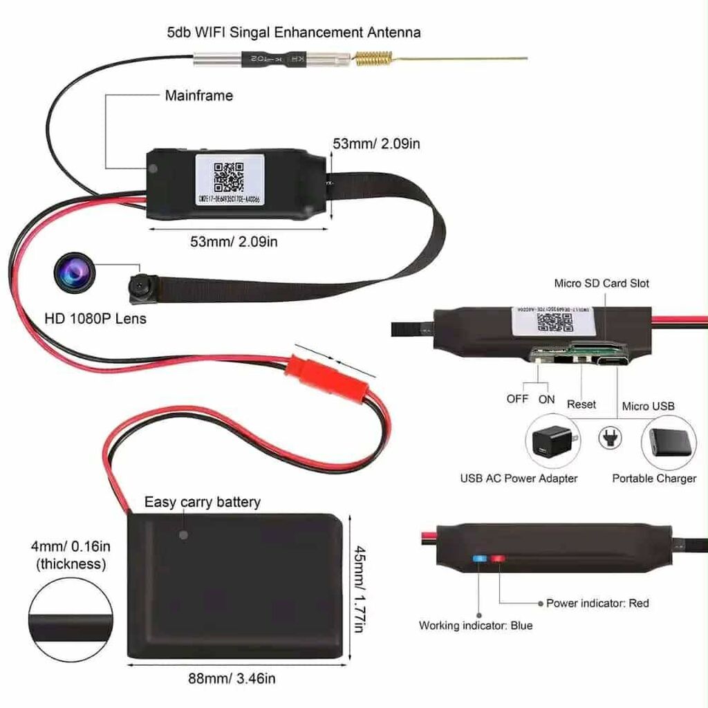Mini kamera sa WIFI povezivanjem i HD 1080 rezolucijom, dizajnirana za
