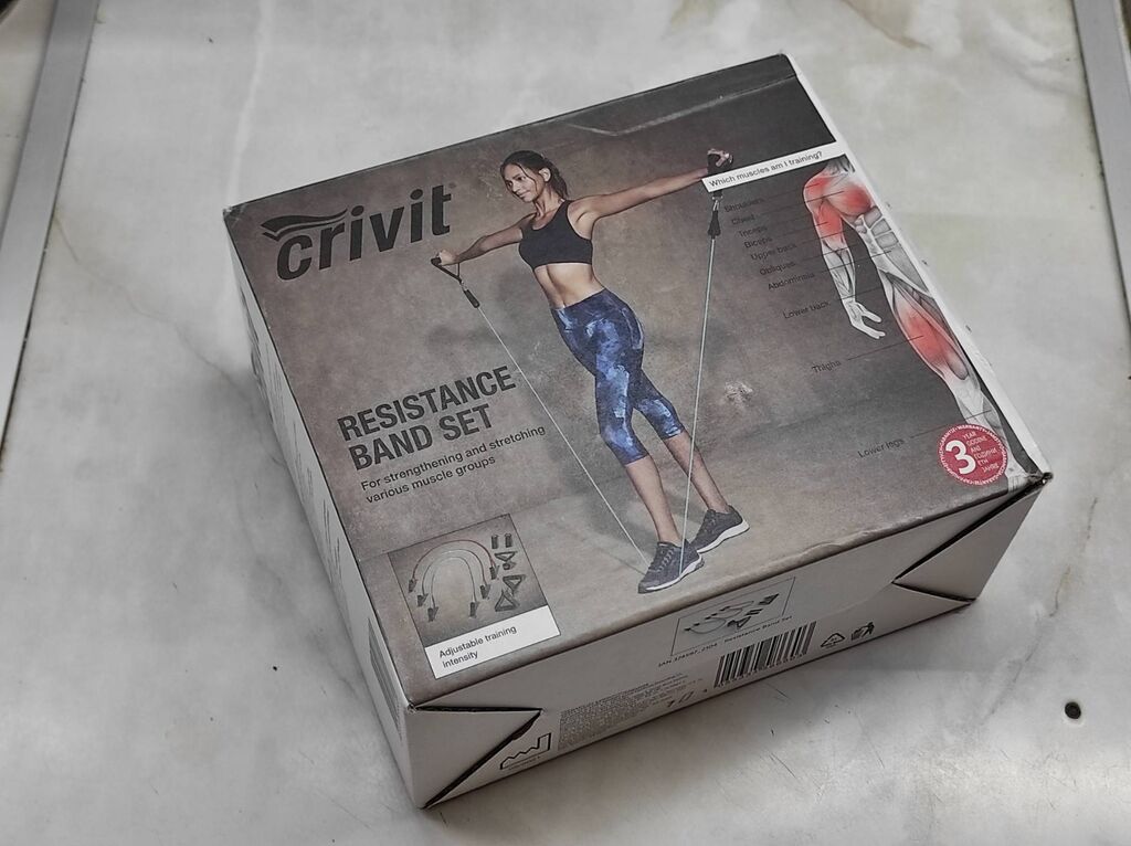 Crivit Resistance Band Set – komplet elastičnih traka za vežbanje -