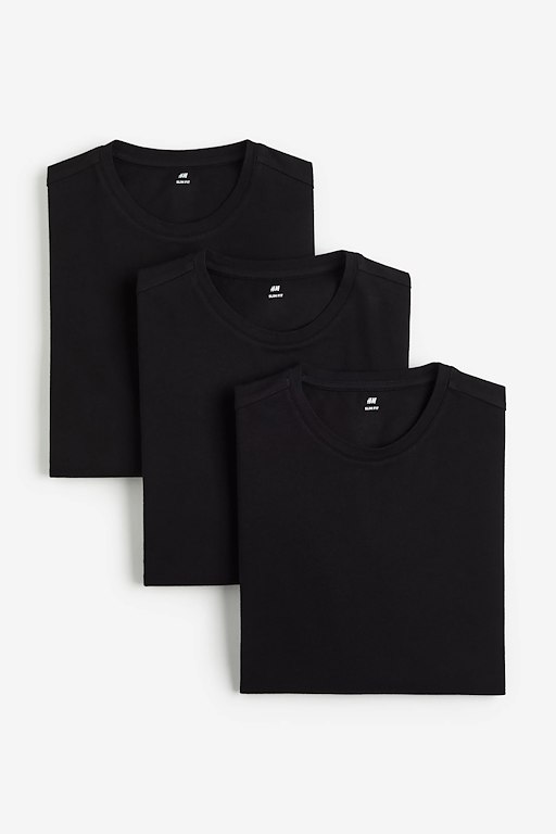 TRI MAJICE OD ŽERSEJA SLIM FIT