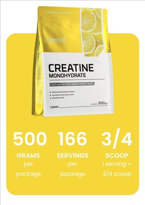 OstroVit Creatine monohydrate, Limun, 500gr