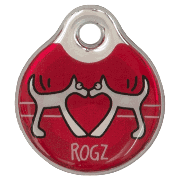 Rogz ID privezak za pse Red Heart, S