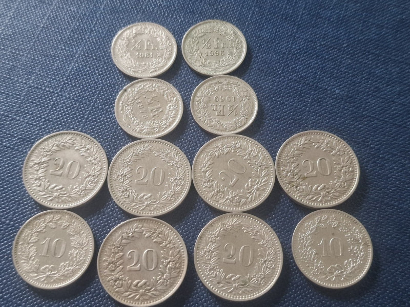 Švajcarska Lot 3.4 Franka