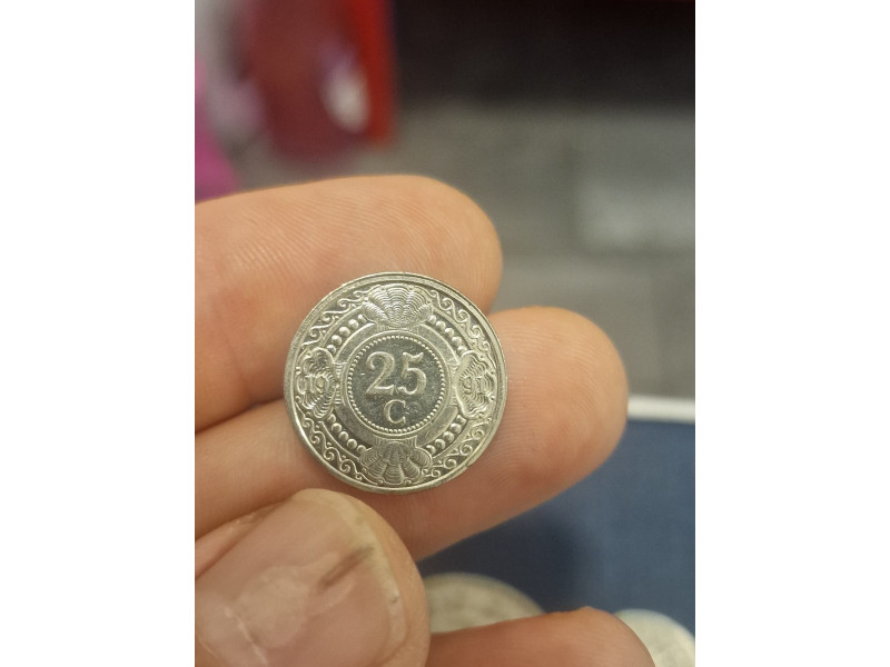 Holandski Antili 25 Cent 1991 UNC