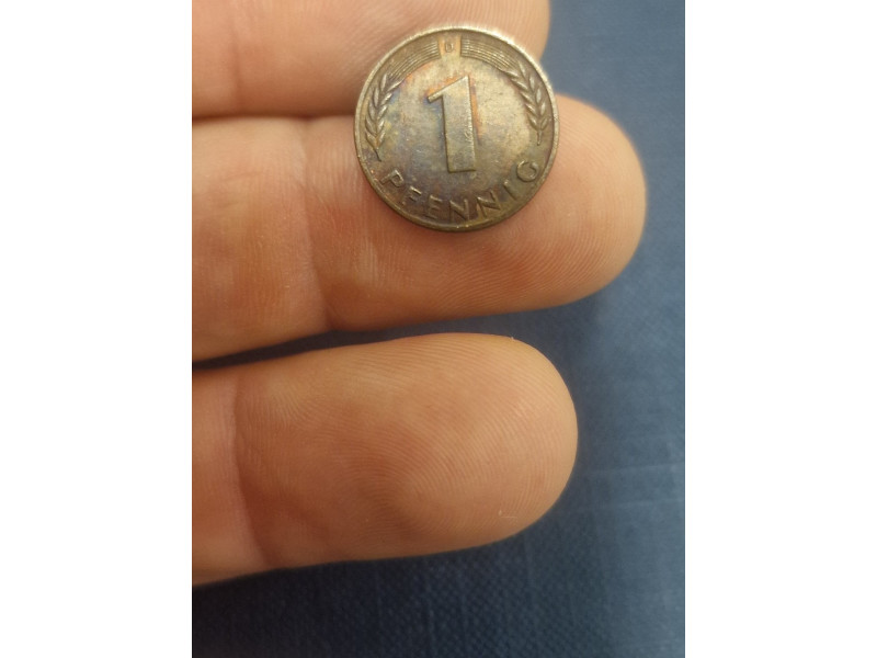 Nemačka 1 Fening 1950 Kovnica D aUNC
