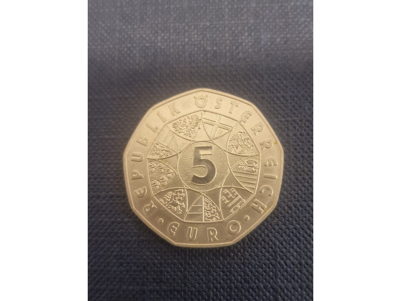 Austrija 5 Euro 2003 Srebro 10g UNC