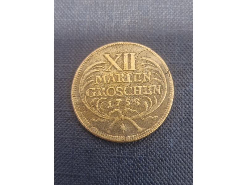 Prusia 12 Marien Groschen Retko Srebro