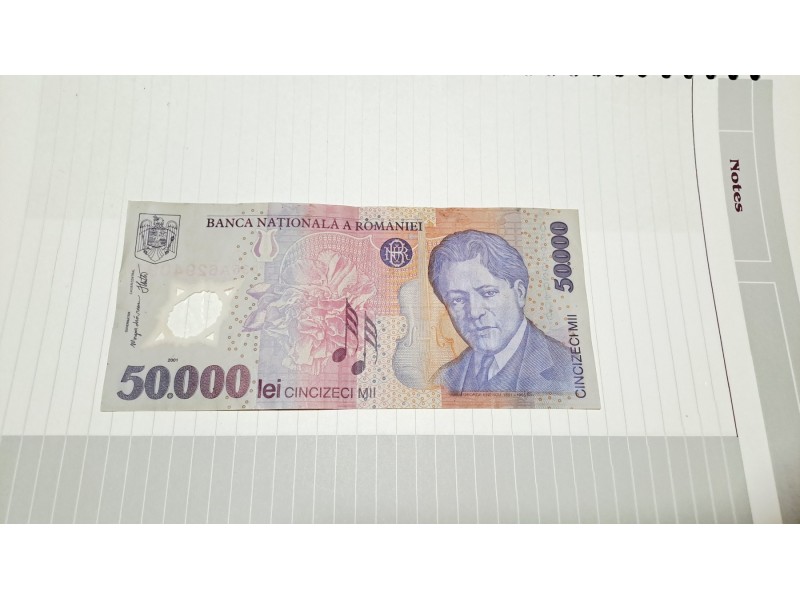 RUMUNIA 50000 LEI 2001 GODINA POLIMER