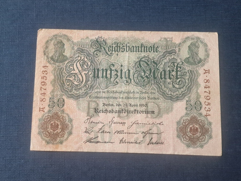 Nemački Rajh 50 Maraka 1910 Solidna