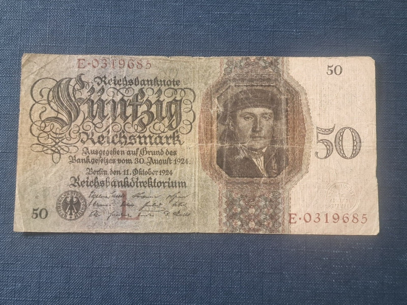 Nemački Rajh 50 Maraka 1924 ZAMENSKA E RRR