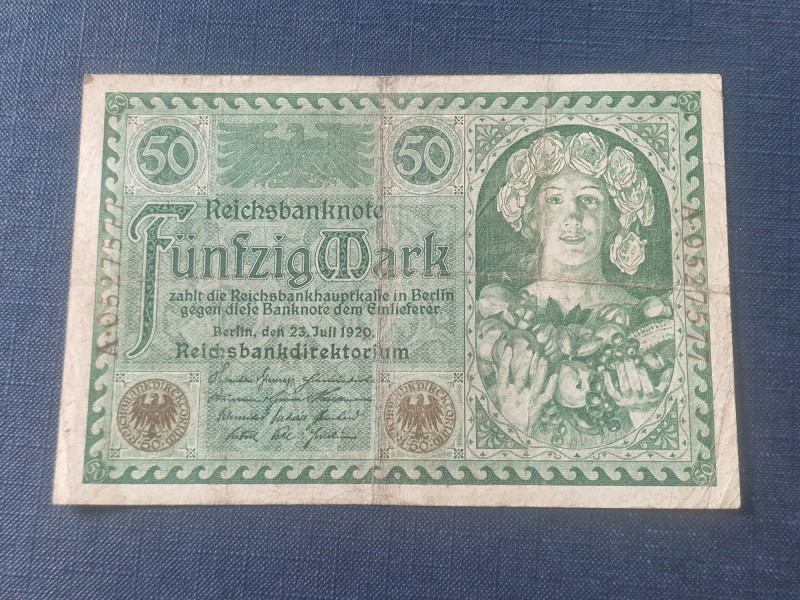 Nemački Rajh 50 Maraka 1920 Ređa