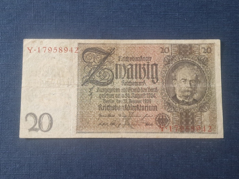 Nemački Rajh 20 Maraka 1929