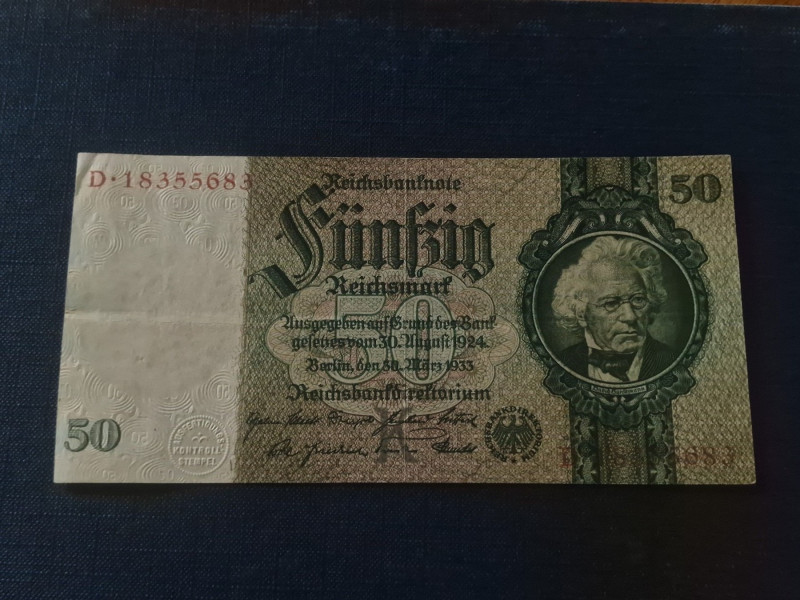 Nemački Rajh 50 Maraka 1933 Lepa