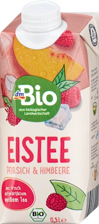 dmBioLedeni čaj sa ukusom maline i breskve, 500 ml