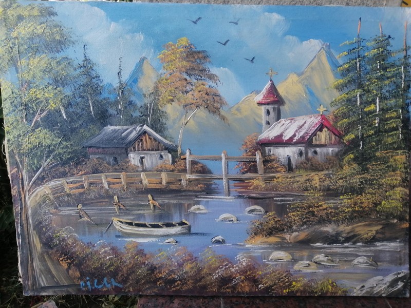 Jedan običan dan 70x50cm ulje na platnu