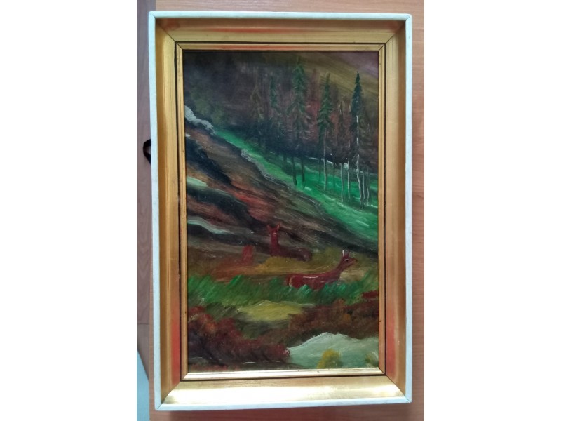 UljE NA PLATNU URAMLjENO, POTPISANO- MARKOVIĆ '64.