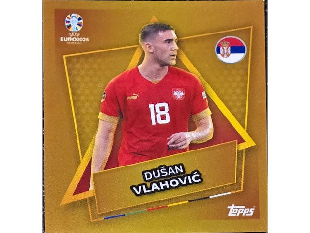 Sličica EURO 2024 Topps SRB SP bez potpisa