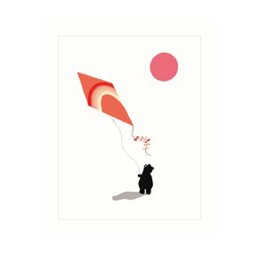 Čestitka - Bear and Kite
