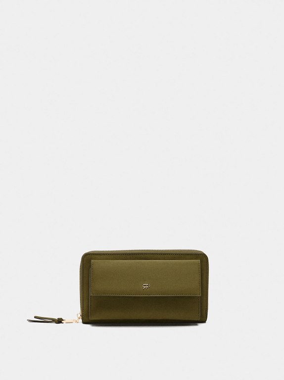 WALLET WITH SUEDE EFFECT XL