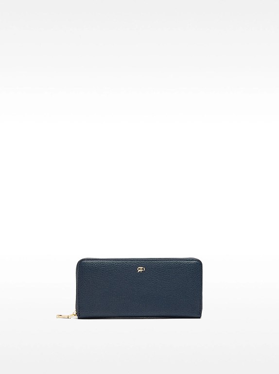 WALLET WITH TEXTURE AND ZIPPER