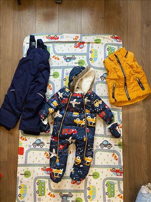 Zimski skafaner za bebe + ski pantalone + prsluk