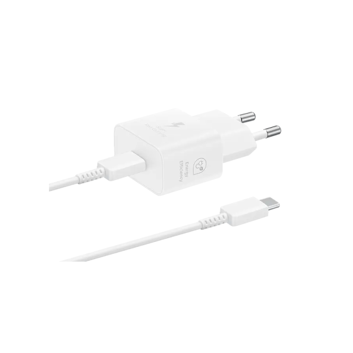 Super brzi kućni punjač 25W tip C sa kablom beli