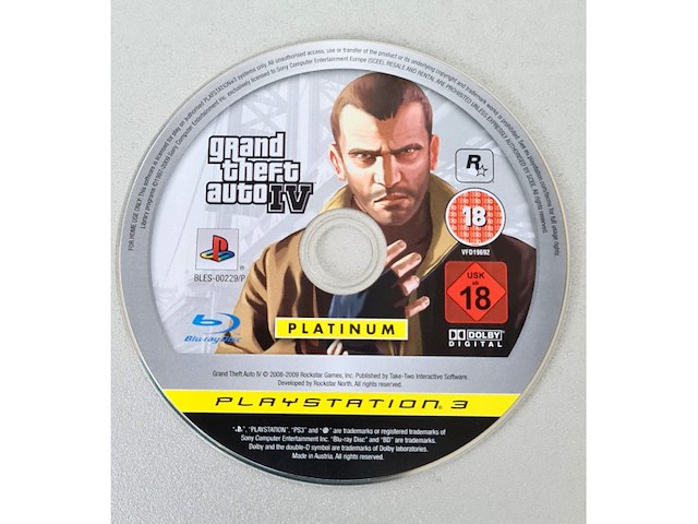 Grand Theft Auto IV     GTA 4   PS3   samo disk