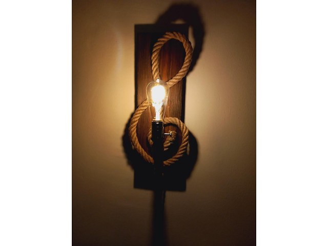 Retro lampa prirodno uže / kanap retro grlo