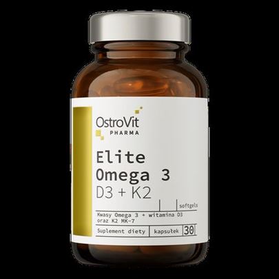 OstroVit Elite Omega 3 +D3 +K2, 30 kapsula