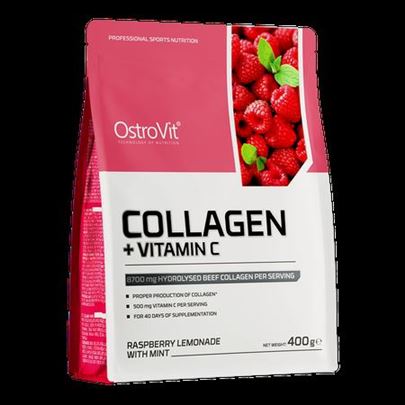 OstroVit Collagen + Vitamin C, malina–nana 400gr