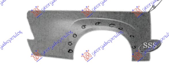 BOCNI LIM ZADNJI 2 VRATA (PRODUZENA KABINA) (OTVORI ZA RUB) Desna str. ISUZU P/U D-MAX (2007-2013)
