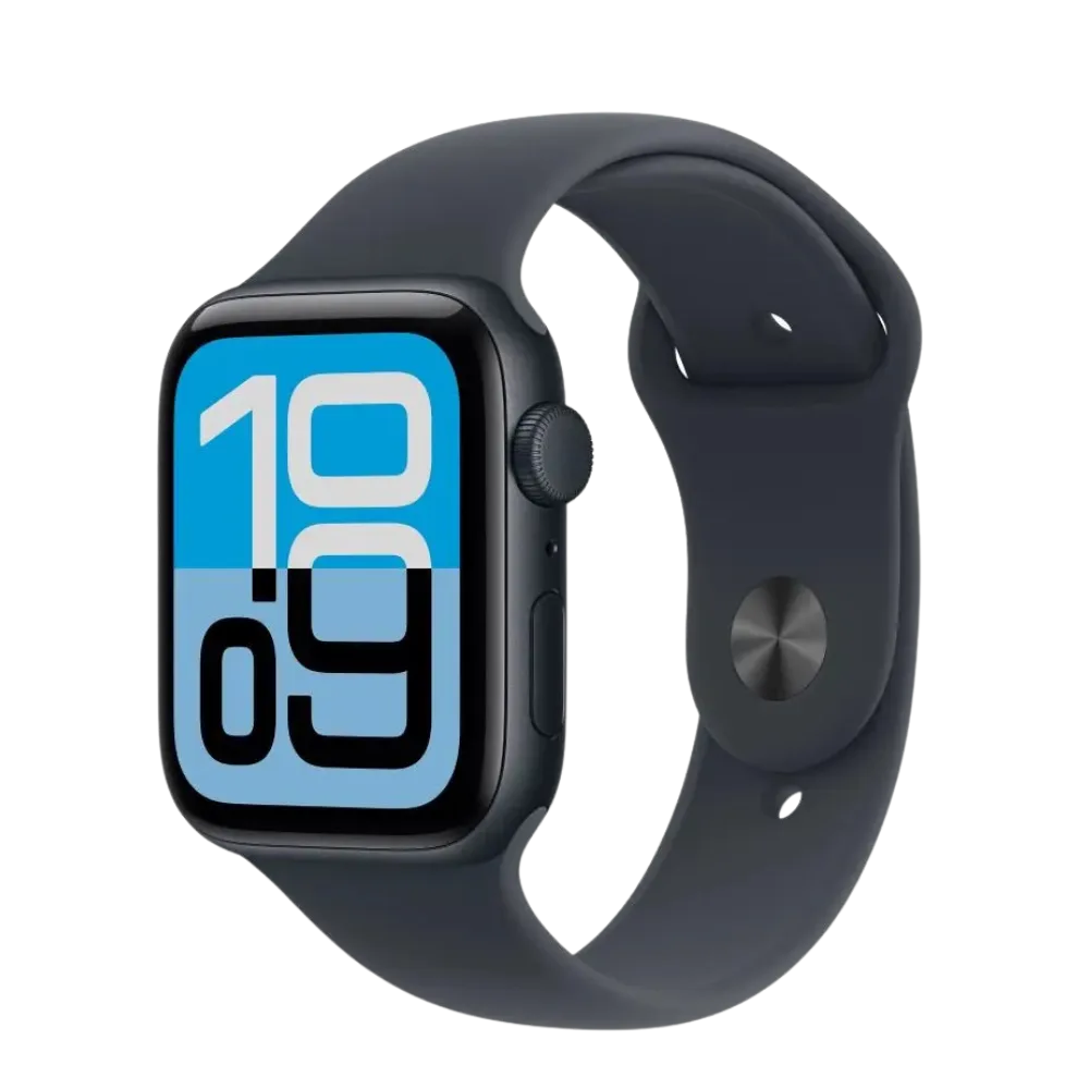 Apple Watch SE 3 GPS 44mm Midnight Aluminium Case with Midnight Sport Band – M/L, (mehq4rk/a)