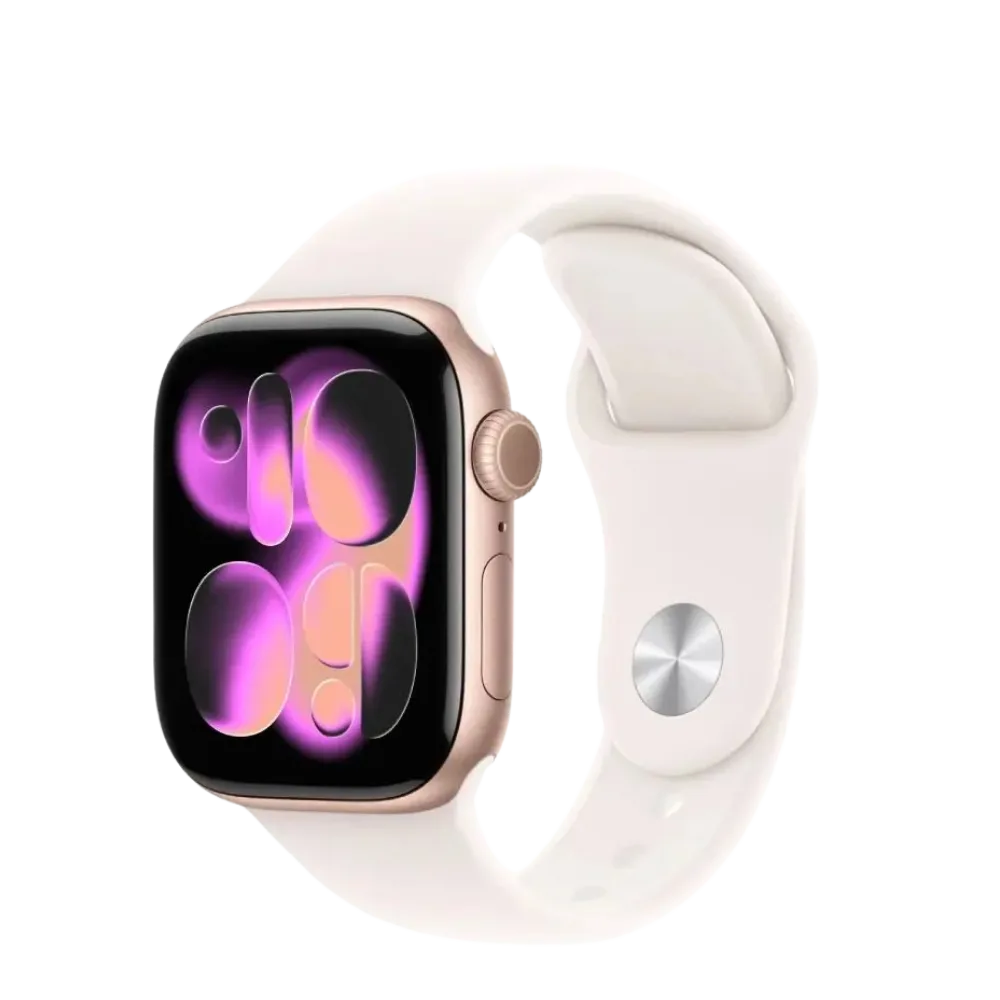 Apple Watch S11 GPS 42mm Rose Gold Aluminium Case with Light Blush Sport Band – S/M, (meu04rk/a)