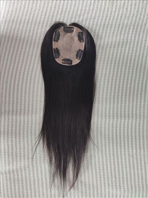 Tupe od prirodne kose 45cm tamni