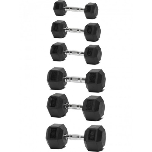 Gumeni tegovi HEX Pro - 15 kg